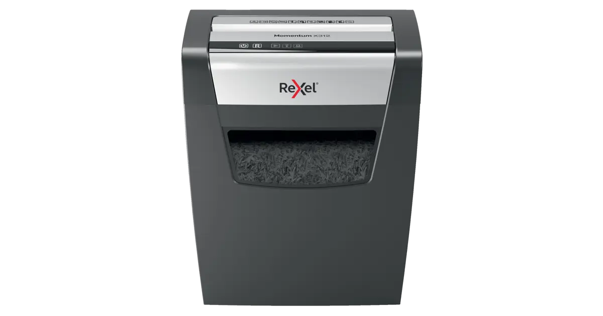 Rexel Momentum X312 Cross Cut Paper Shredder | REXEL