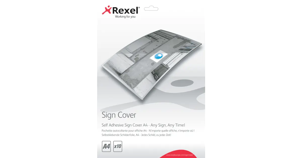 Rexel Self Adhesive Sign Covers | REXEL