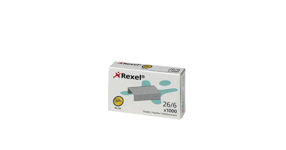 Rexel No. 56 (26/6) Staples - Box of 20 x 1000 | REXEL