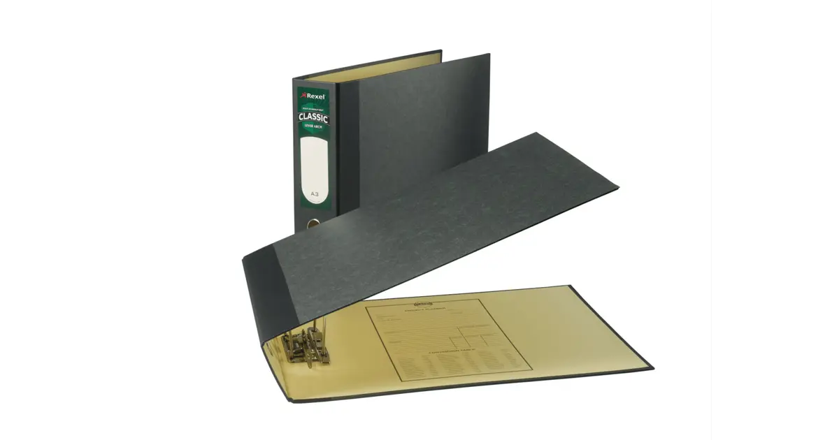 Rexel Classic Oblong A3 paper on Board Lever Arch File | REXEL