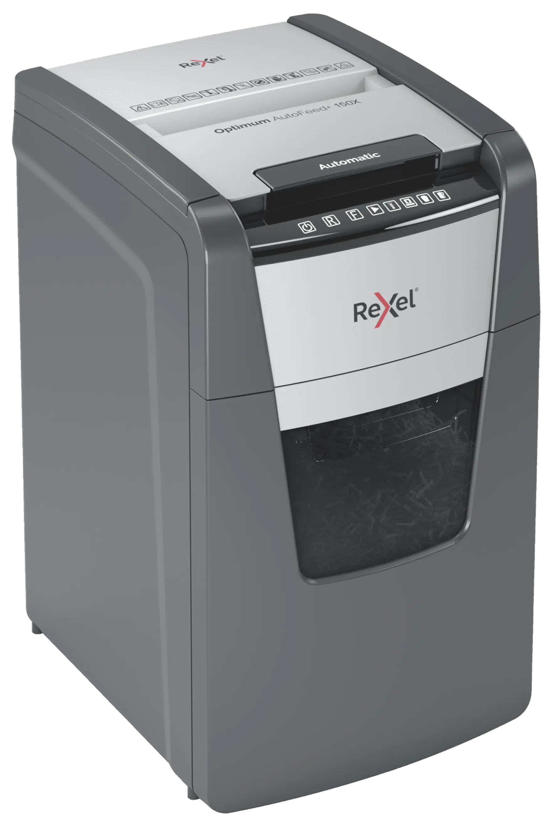 Rexel Optimum AutoFeed+ 150X Automatic Cross Cut Paper Shredder | REXEL
