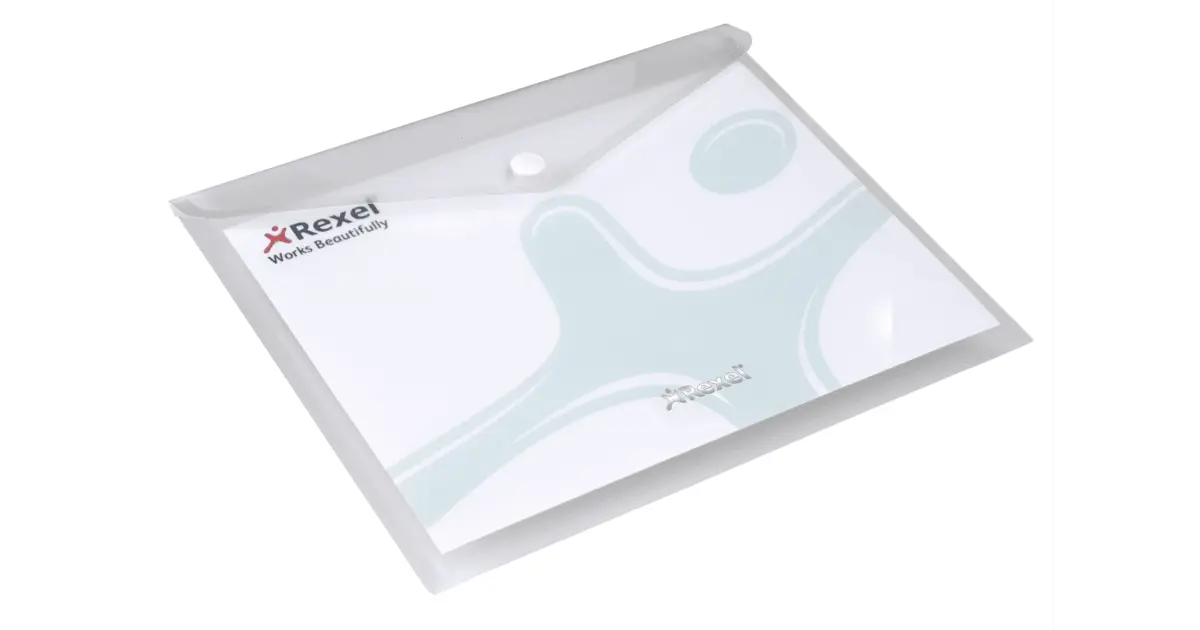 Rexel Ice Popper Wallet Landscape A5 Clear (5) | REXEL