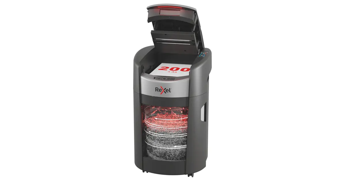 Destructora de papel de microcorte Rexel ShredMax AutoFeed+ 200M P5 | REXEL