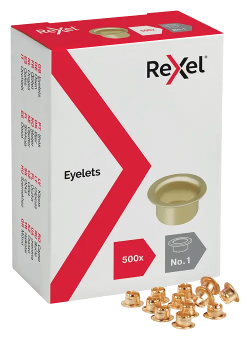 Rexel Eyelets nr. 1 koper coating - doos van 500 | REXEL