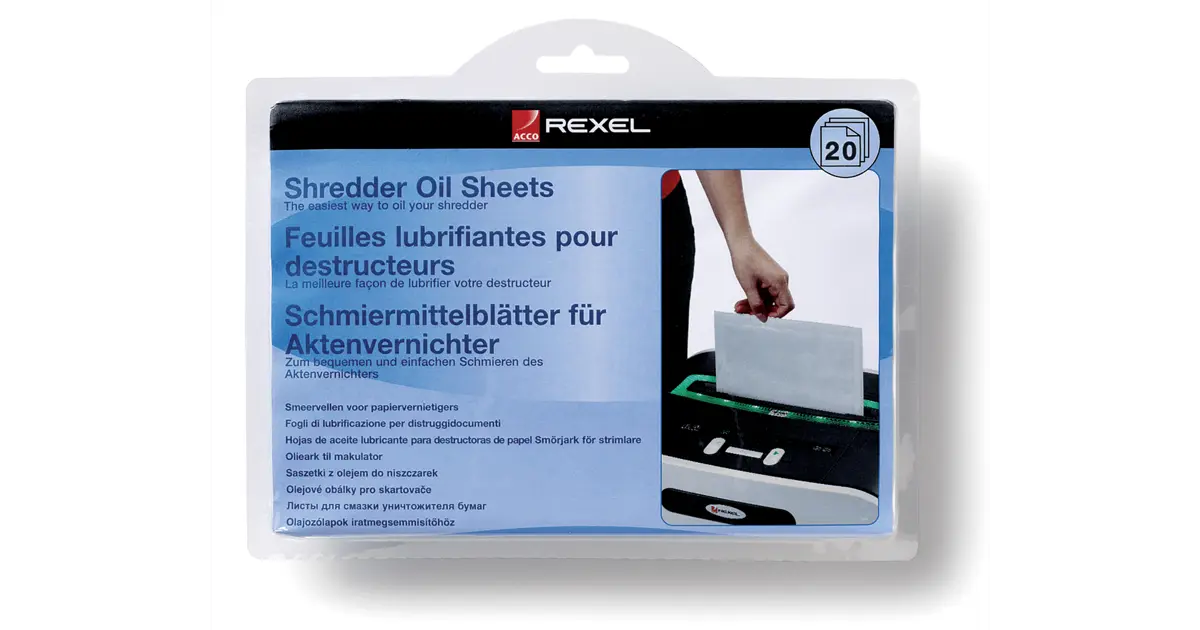 Rexel Shredder Oil Sheets (20) | REXEL